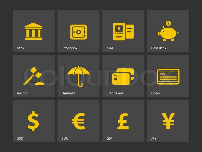 Banking icons. Vector illustration. | Stock vector | Colourbox