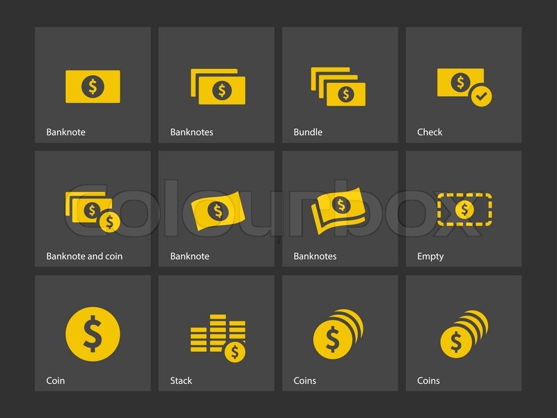 Dollar Banknote Symbole. | Stock-Vektor | Colourbox