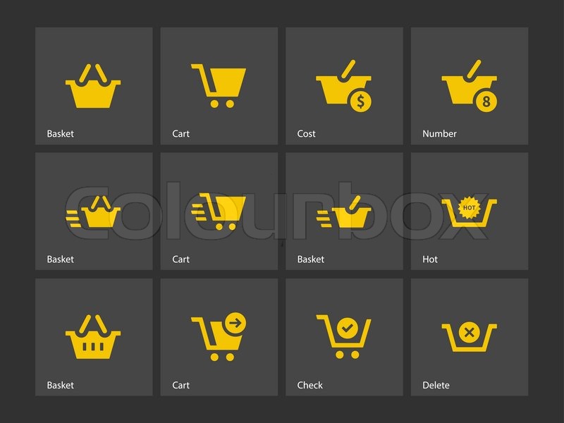 Checkout icons. Vector illustration. | Stock vector | Colourbox
