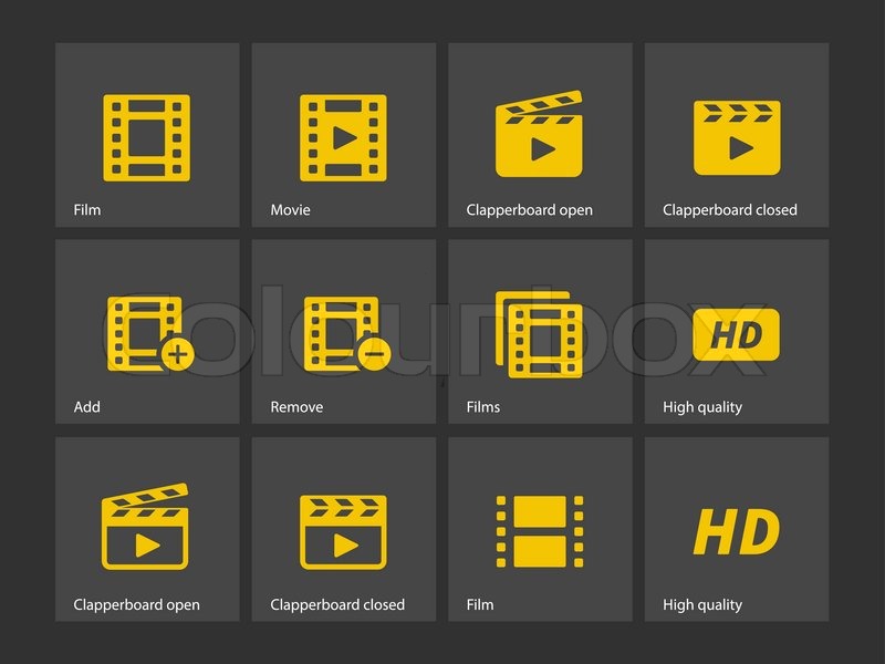Video icons. Vector illustration. | Stock vector | Colourbox
