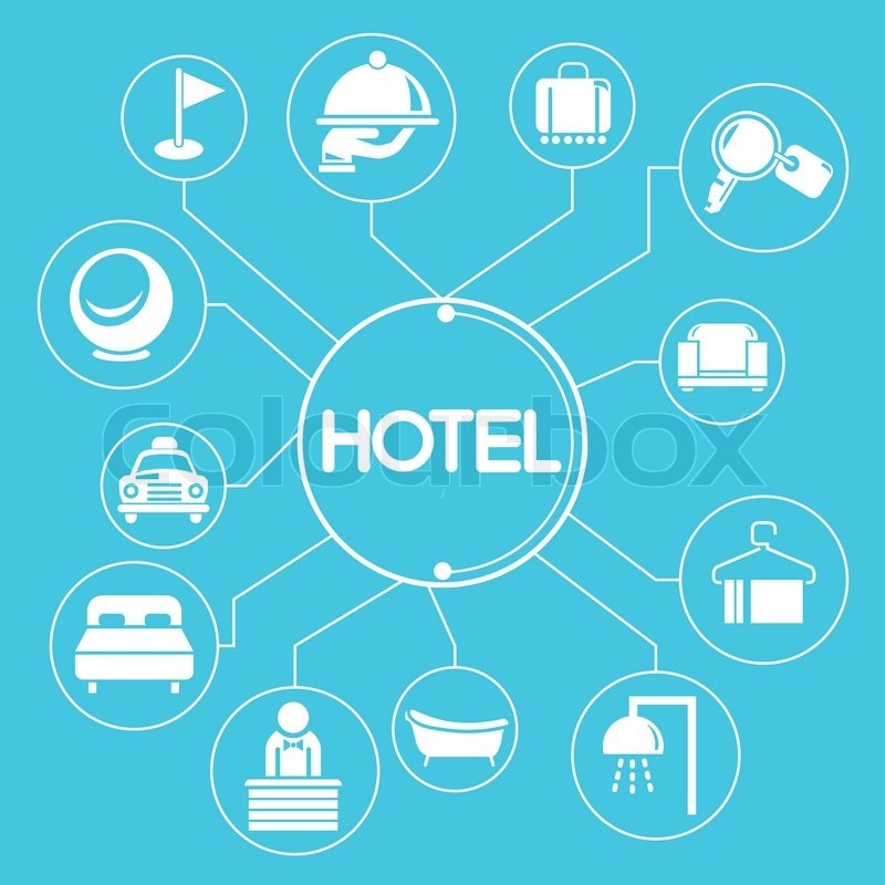 Hotel Management Info Netzgrafik in ... | Stock-Vektor | Colourbox