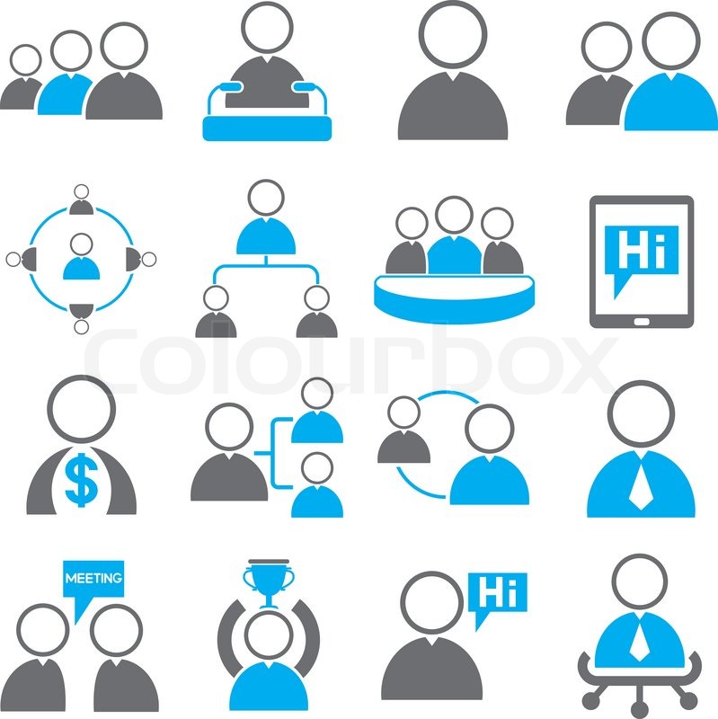 Organization management icons | Stock vector | Colourbox