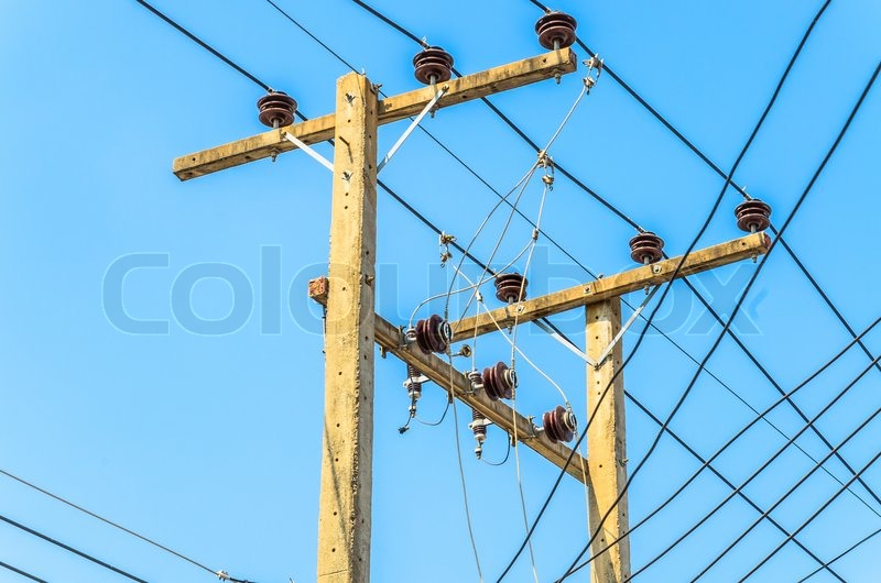 Electric post | Stock image | Colourbox