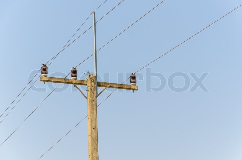 Electric post | Stock image | Colourbox