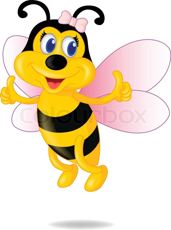 Süße Biene Cartoon | Stock-Vektor | Colourbox