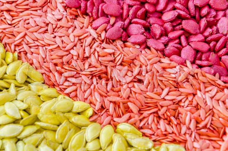 Colorful seeds texture using as ... | Stock image | Colourbox