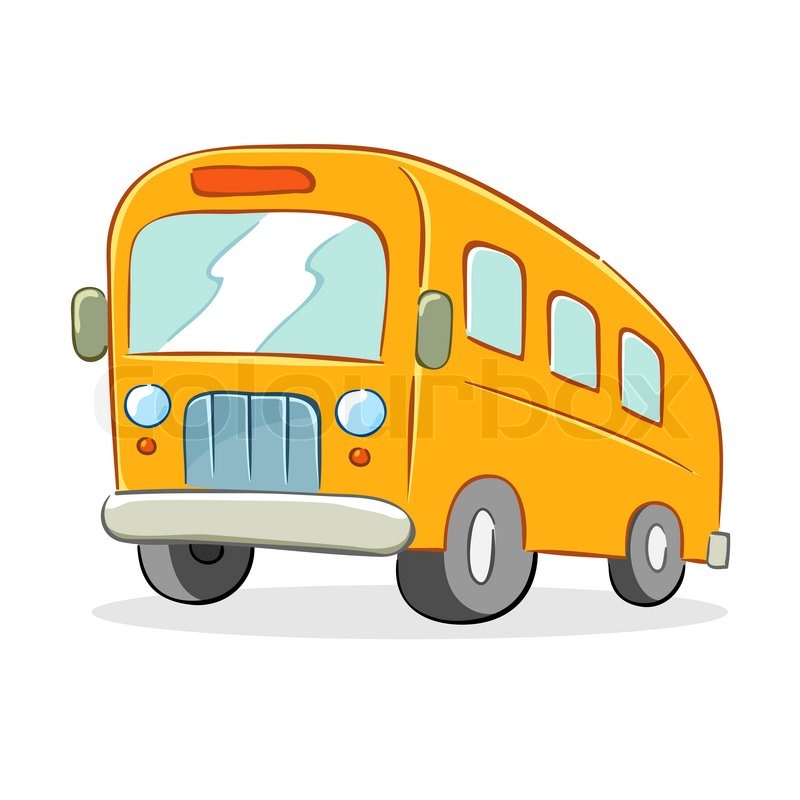 Vector illustration of a school bus | Stock vector | Colourbox
