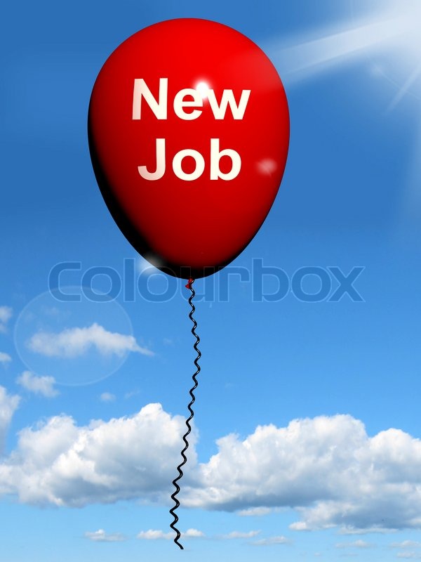 New Job Balloon Showing New Beginnings ... | Stock image | Colourbox