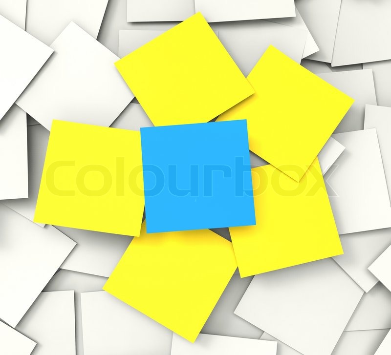Blank Post it Messages Showing ... | Stock image | Colourbox