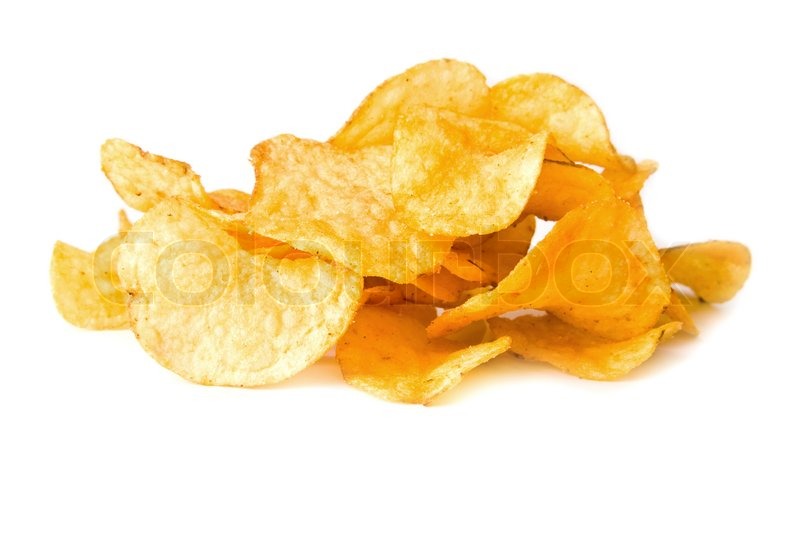 Chips on a white background | Stock image | Colourbox