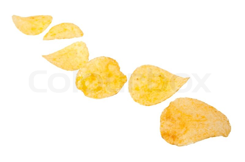 Chips on a white background | Stock image | Colourbox
