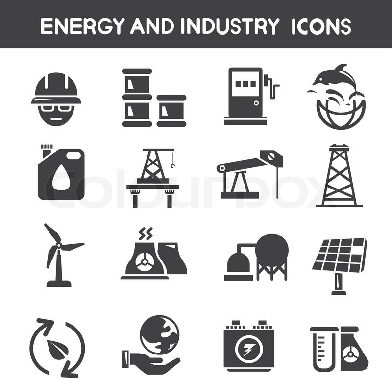 Energy and industrial icons | Stock vector | Colourbox