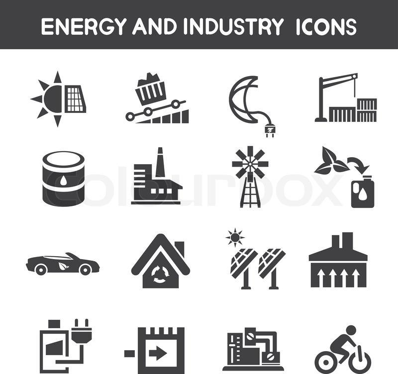 Energy and industrial icons | Stock vector | Colourbox