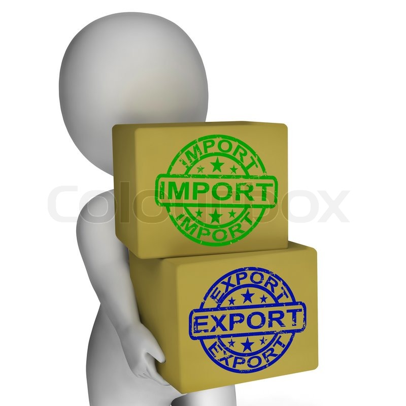 Import Export Kisten mittlere Welthandel ... | Stock Bild | Colourbox