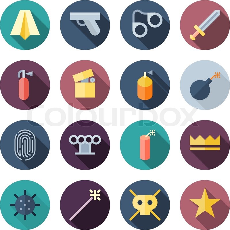 Flat Design Miscellaneous Icons. ... | Stock vector | Colourbox