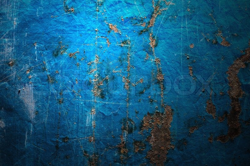 Scratched Blue Metal Texture