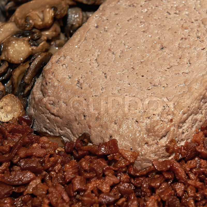 Danish heated leverpostej with bacon ... | Stock image | Colourbox