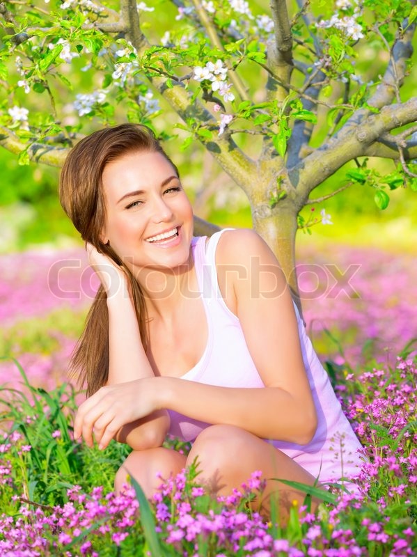 Happy Woman In Nature