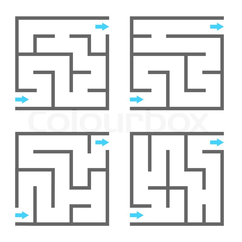 Set of vector mazes | Stock vector | Colourbox