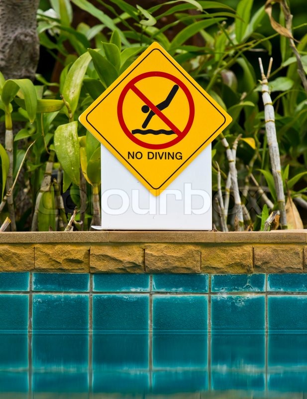 No Diving Sign