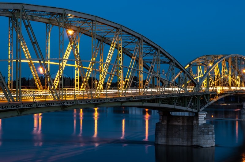 Bridge connecting two countries, ... | Stock image | Colourbox