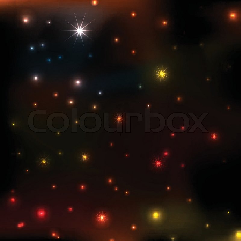 Glittering stars on bokeh backgrounds | Stock vector | Colourbox