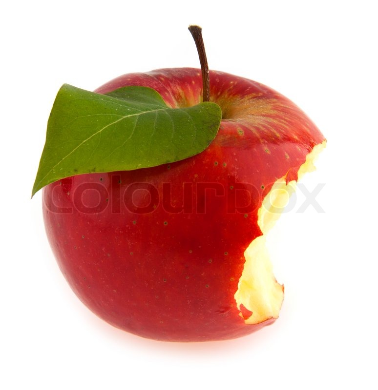 Red Apple With Bite