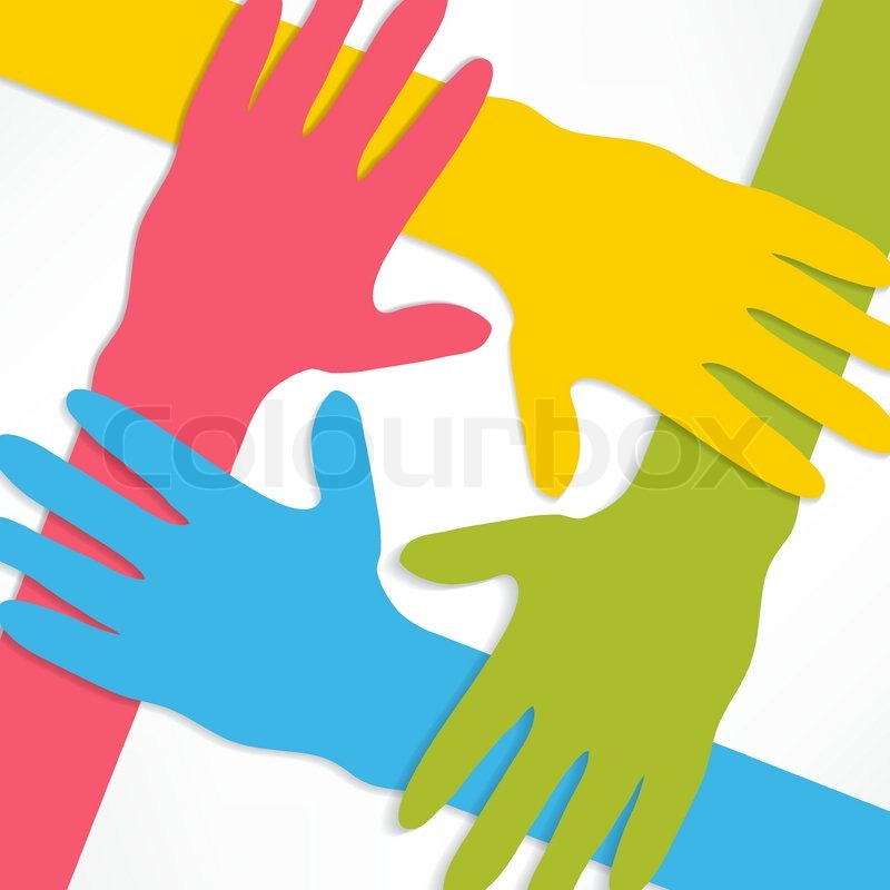 Hands connecting | Stock vector | Colourbox