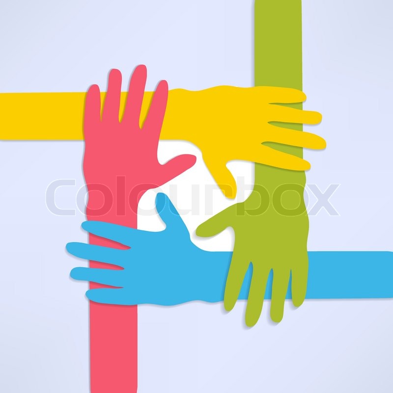 Hands connecting | Stock vector | Colourbox