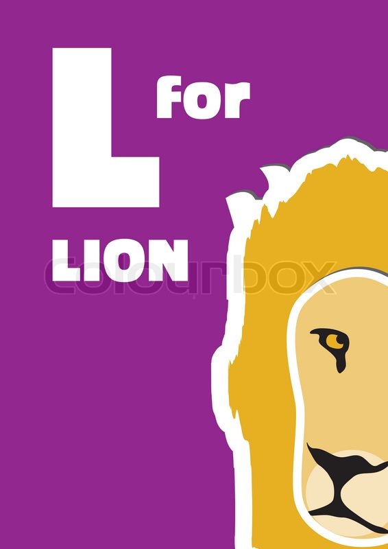 "L für den Löwen, ein Tier-Alphabet ... | Stock-Vektor | Colourbox