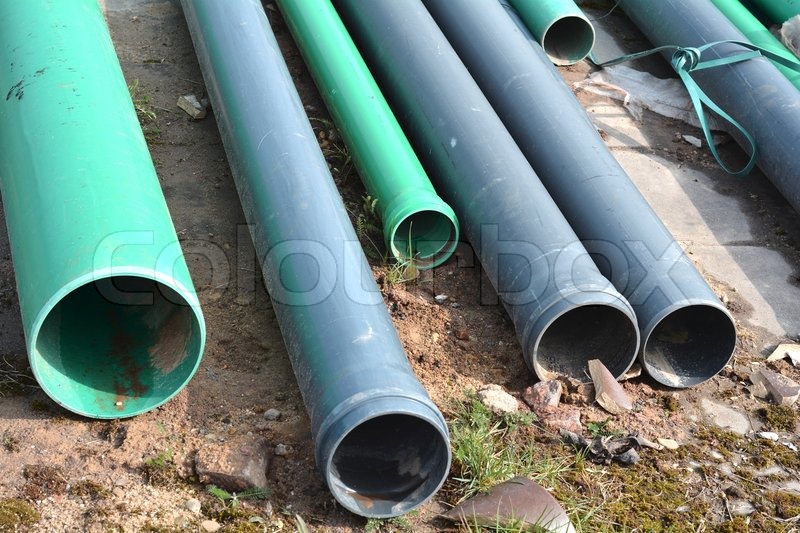 Pipes at a construction site | Stock image | Colourbox