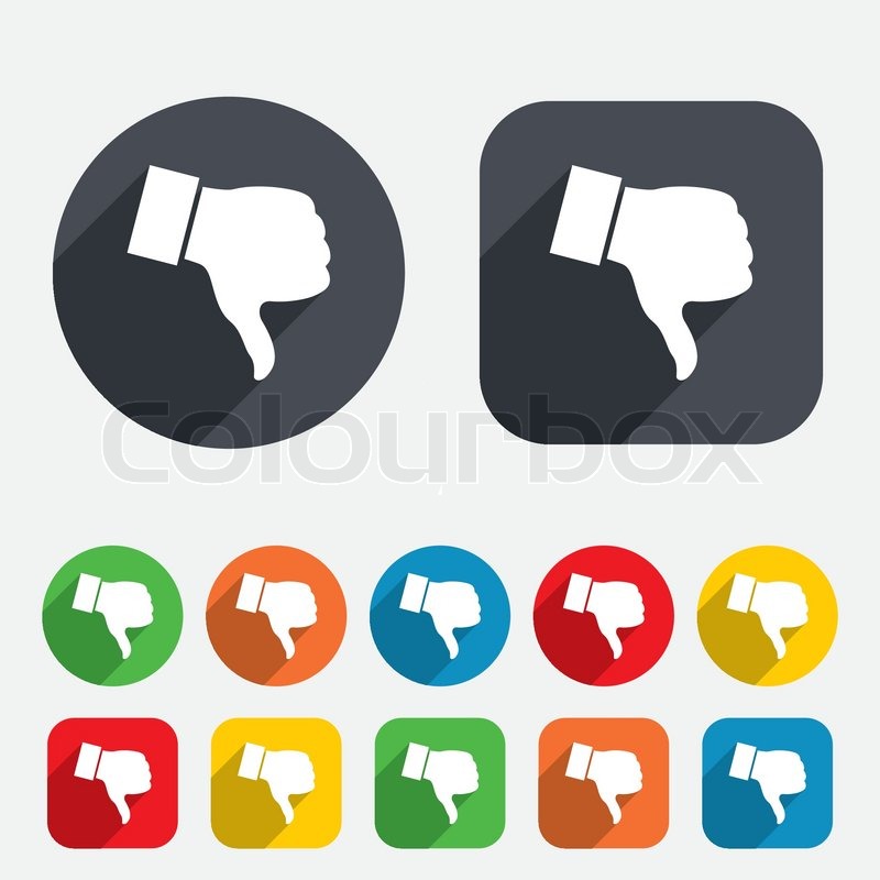 Dislike sign icon. Thumb down sign. ... | Stock vector | Colourbox