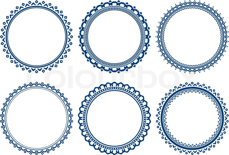 Set of round frames | Stock vector | Colourbox