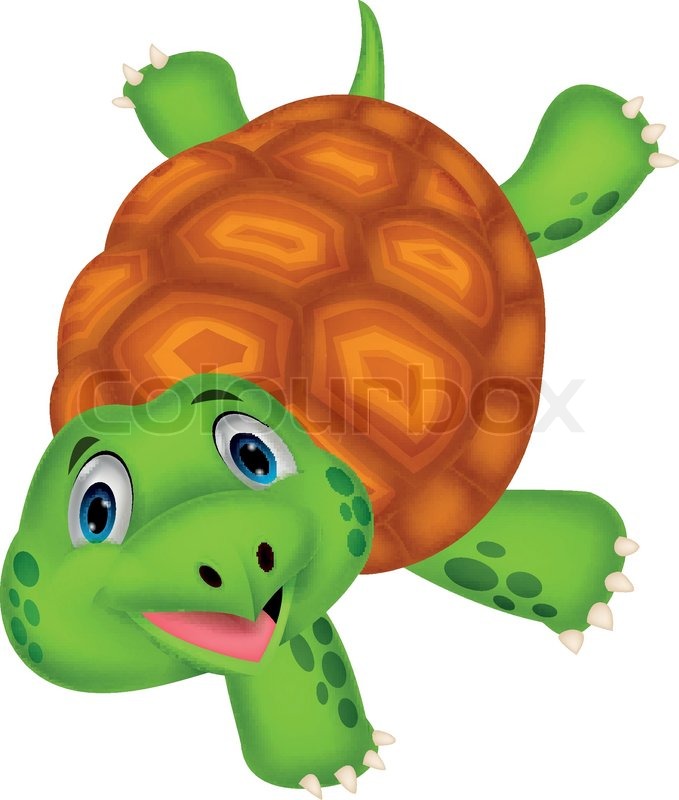 Süße Schildkröte cartoon stehend ... | Stock-Vektor | Colourbox