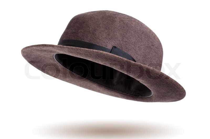 A stylish brown bowler hat | Stock image | Colourbox