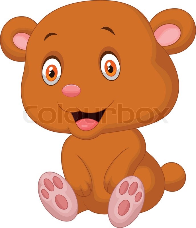 "Cute Baby Bär Cartoon" | Stock-Vektor | Colourbox
