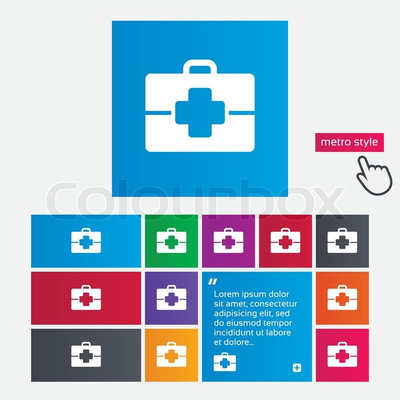 Medical case sign icon. Doctor symbol. ... | Stock vector | Colourbox