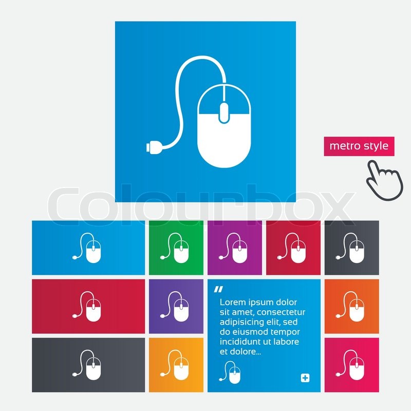 Computer mouse sign icon. Optical with ... | Stock vector | Colourbox