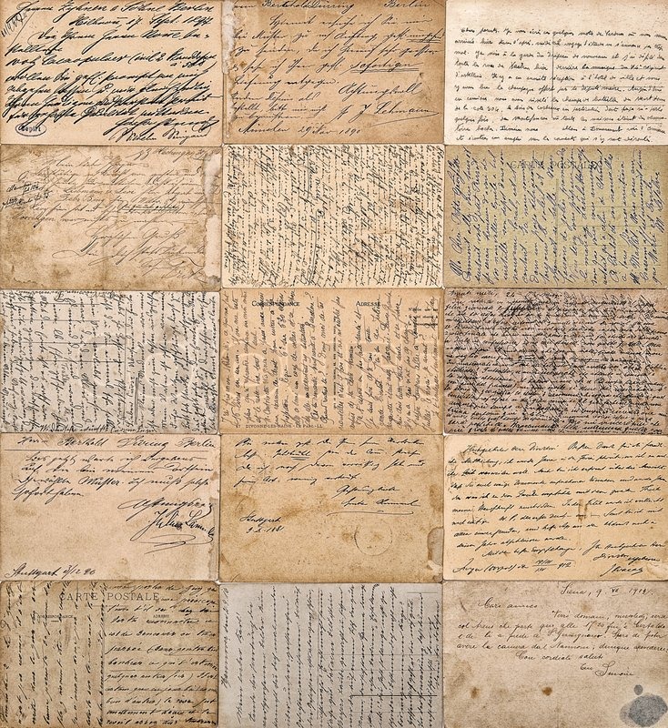 Antique handwritten mails. old ... | Stock image | Colourbox