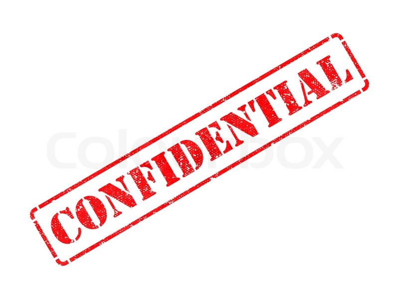 Confidential - Inscription on Red ... | Stock image | Colourbox