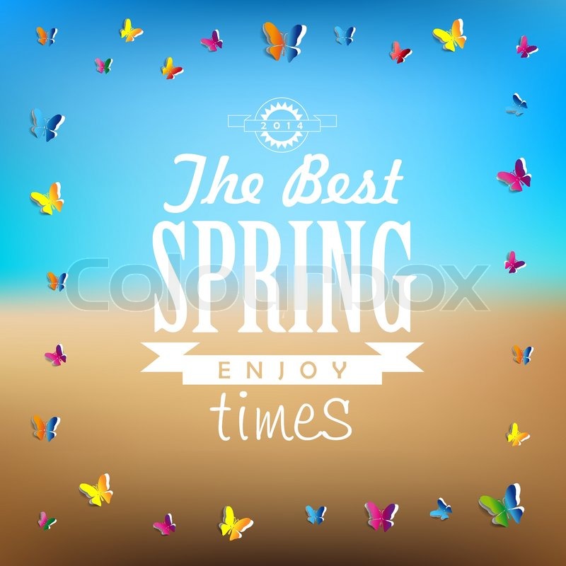 Spring word, Abstract background, ... | Stock vector | Colourbox