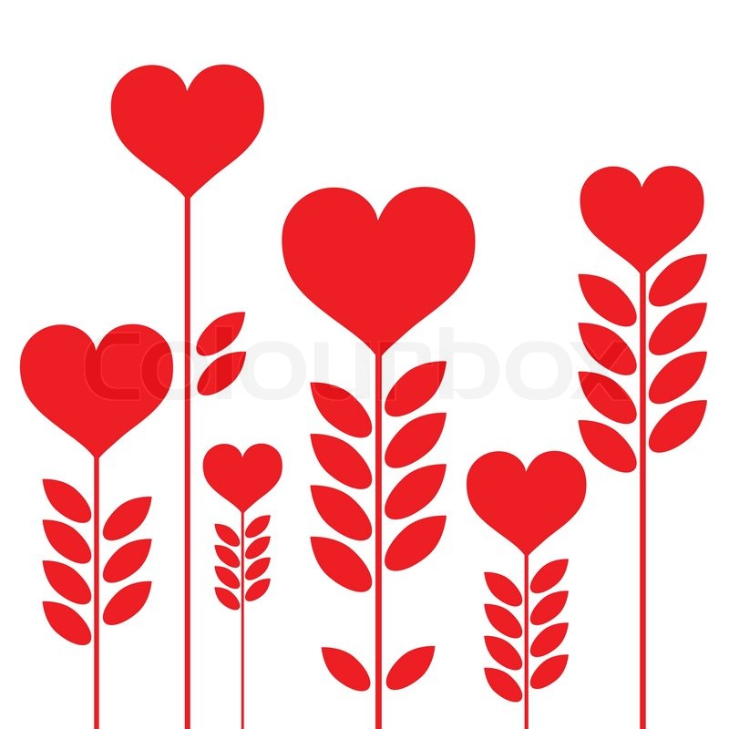 Growing hearts | Stock vector | Colourbox
