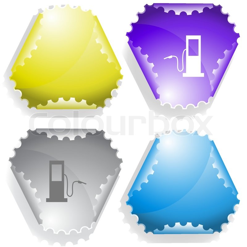 Fueling station. Vector sticker. | Stock vector | Colourbox