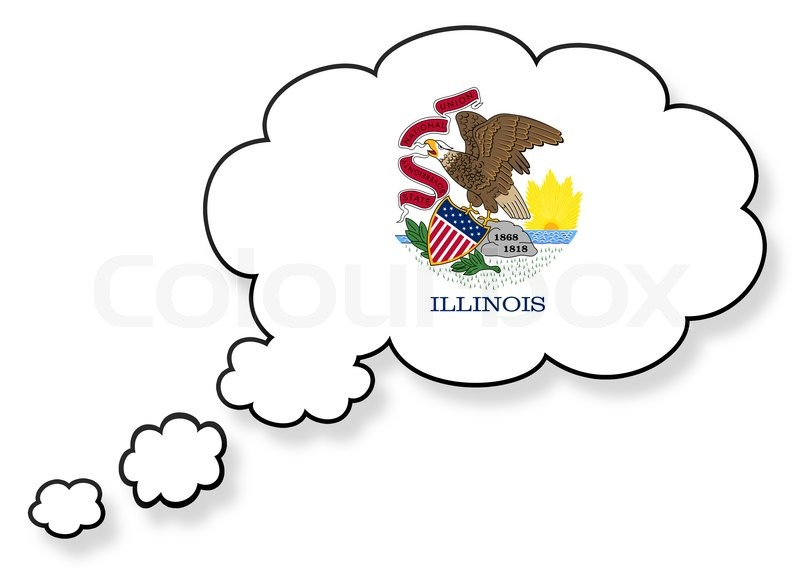 Flag in the cloud, isolated on white ... | Stock image | Colourbox