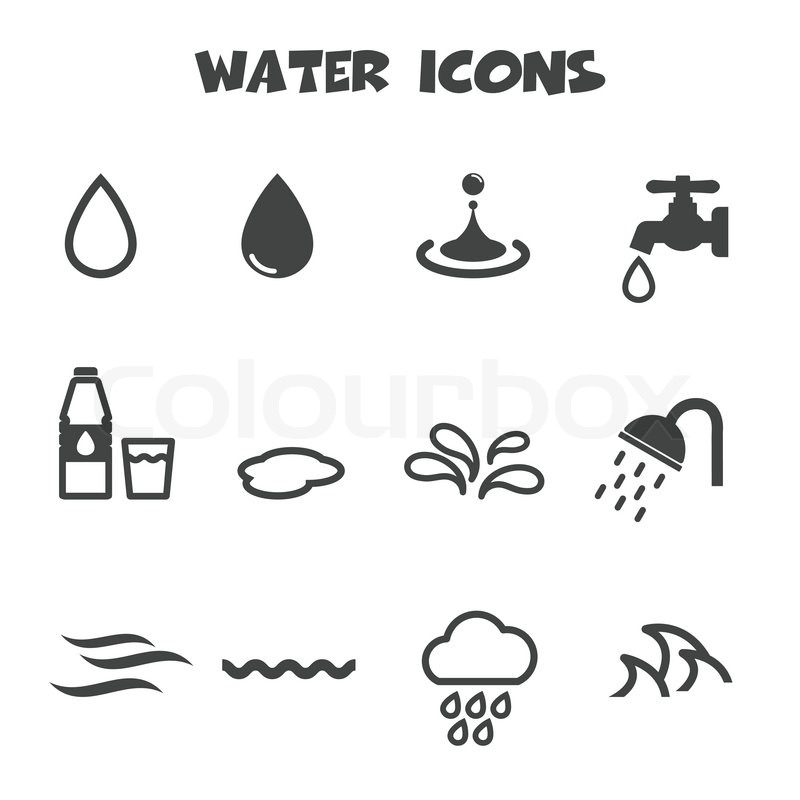 Wasser-Symbole | Stock-Vektor | Colourbox