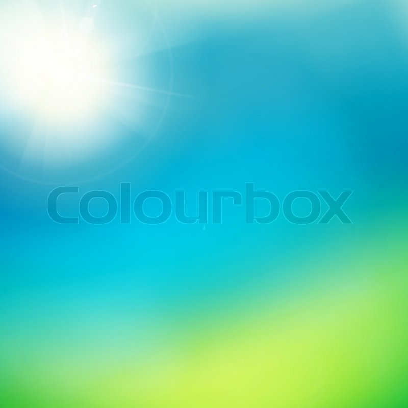 Bright green, sunny background. ... | Stock image | Colourbox