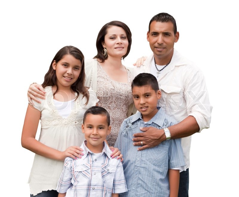 Happy Attractive Hispanic Family ... | Stock image | Colourbox