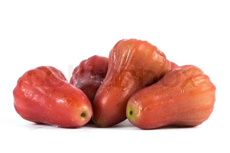 Rose apples on white background | Stock image | Colourbox