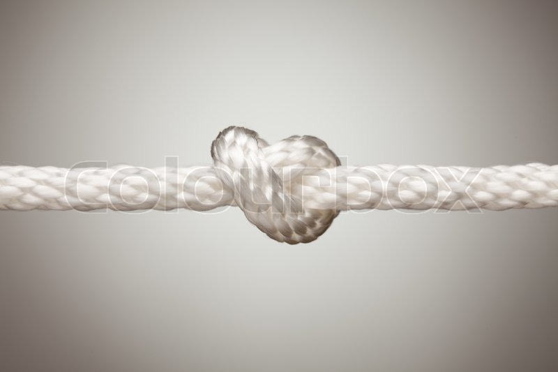 Nylon Rope Knot on a Spot Lit ... | Stock image | Colourbox