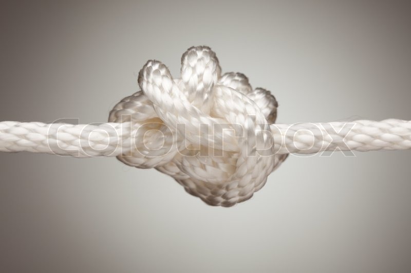 Nylon Rope Knot on a Spot Lit ... | Stock image | Colourbox